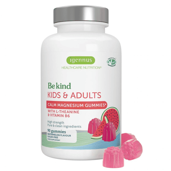 The Natural Dispensary. Be Kind Kids & Adults Calm Magnesium Gummies 90s