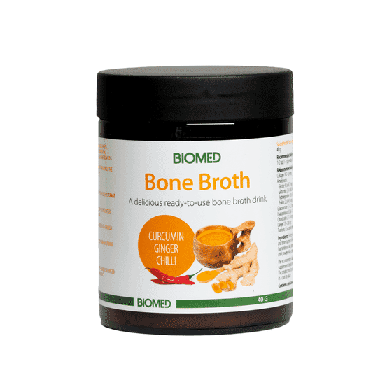 The Natural Dispensary. Bone Broth with Curcumin, Ginger & Chilli 40g