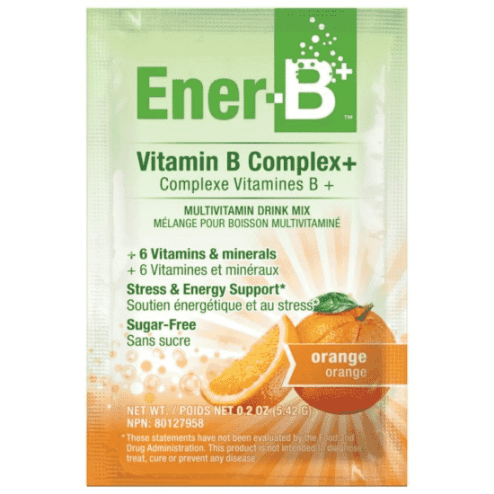 The Natural Dispensary. Ener-B Vitamin B Complex+ Orange 30 Sachets