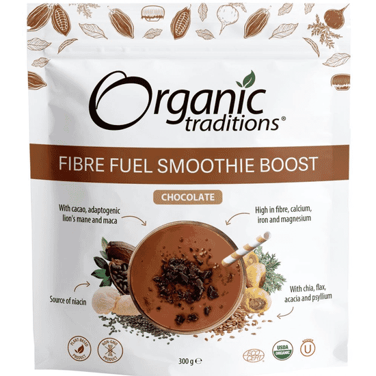 The Natural Dispensary. Fibre Fuel Smoothie Boost Chocolate 300g