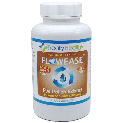 The Natural Dispensary. Flowease Rye Pollen Extract 500mg 90s