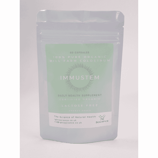 The Natural Dispensary. Immustem Organic Colostrum LACTOSE FREE 60s